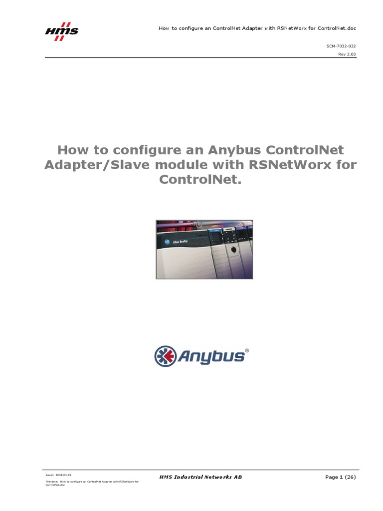 How To Configure An Anybus Controlnet Adapter/Slave Module With ...