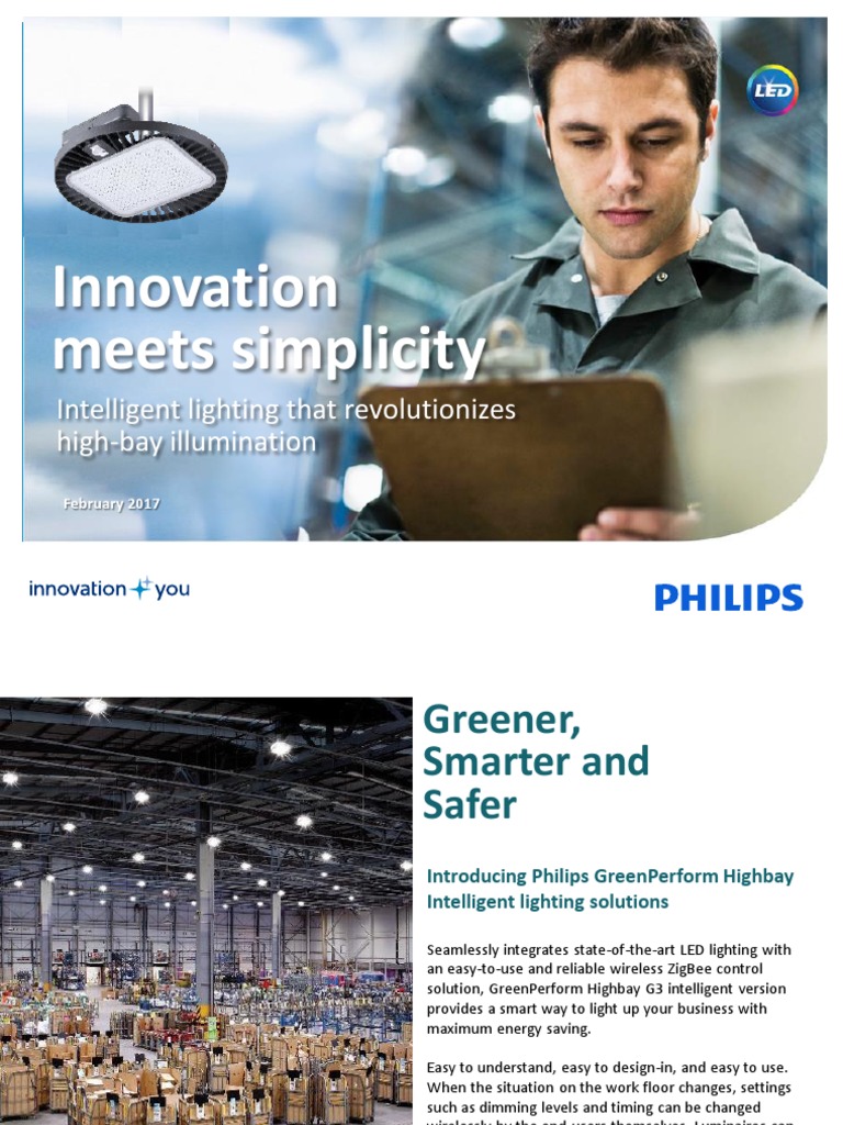 BY698X GreenPerform Highbay G3 Intelligent ACW Presentation 1.0 | PDF ...