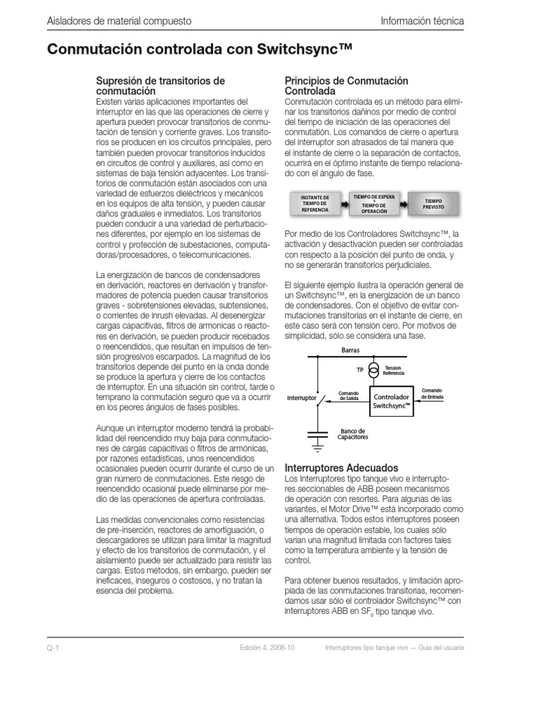 Switchsync F236 - Informacion Tecnica | PDF | Condensador | voltaje