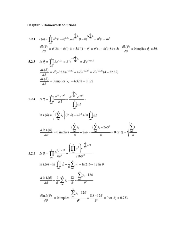 CH 5 HW Solutions | PDF | Confidence Interval | Estimation Theory