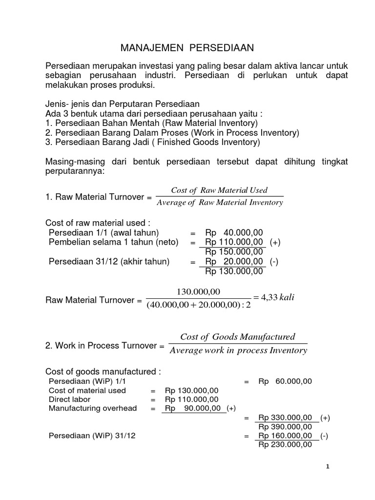 Manajemen Persediaan | PDF