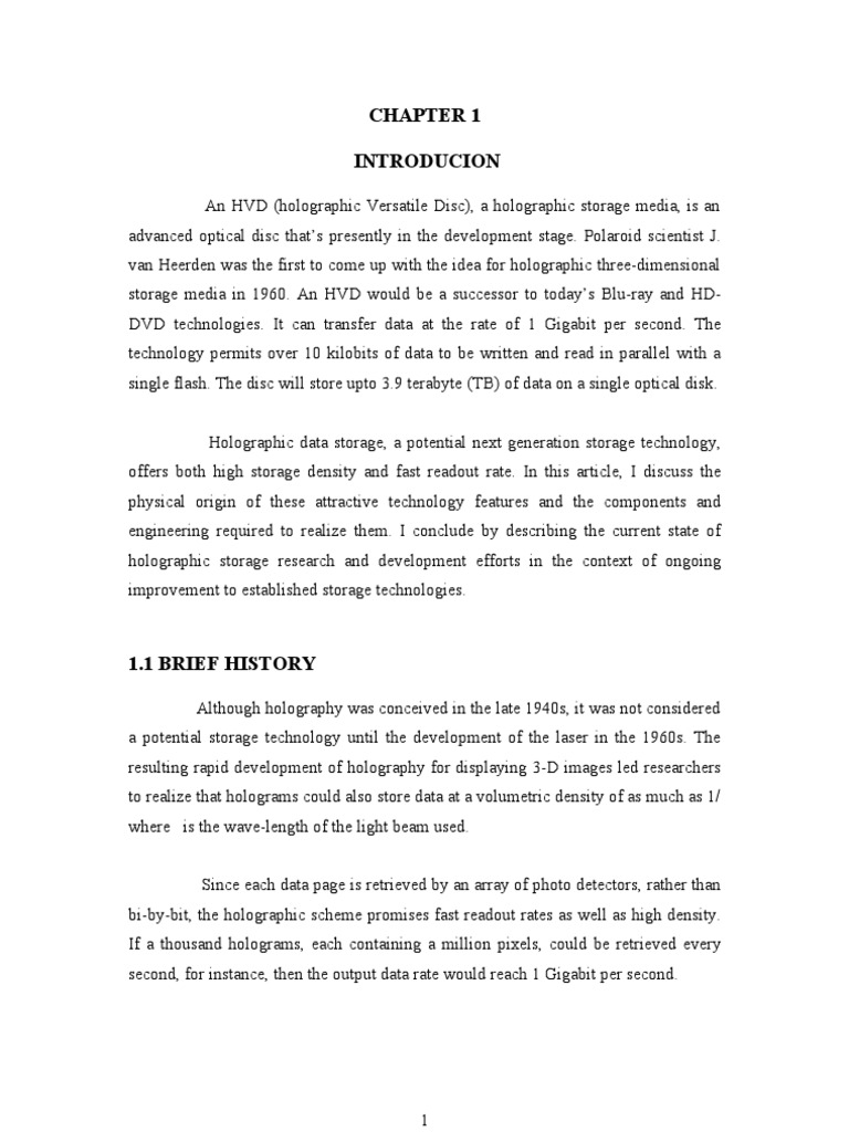 Holographic Versatile Disc Overview | PDF | Holography | Dvd