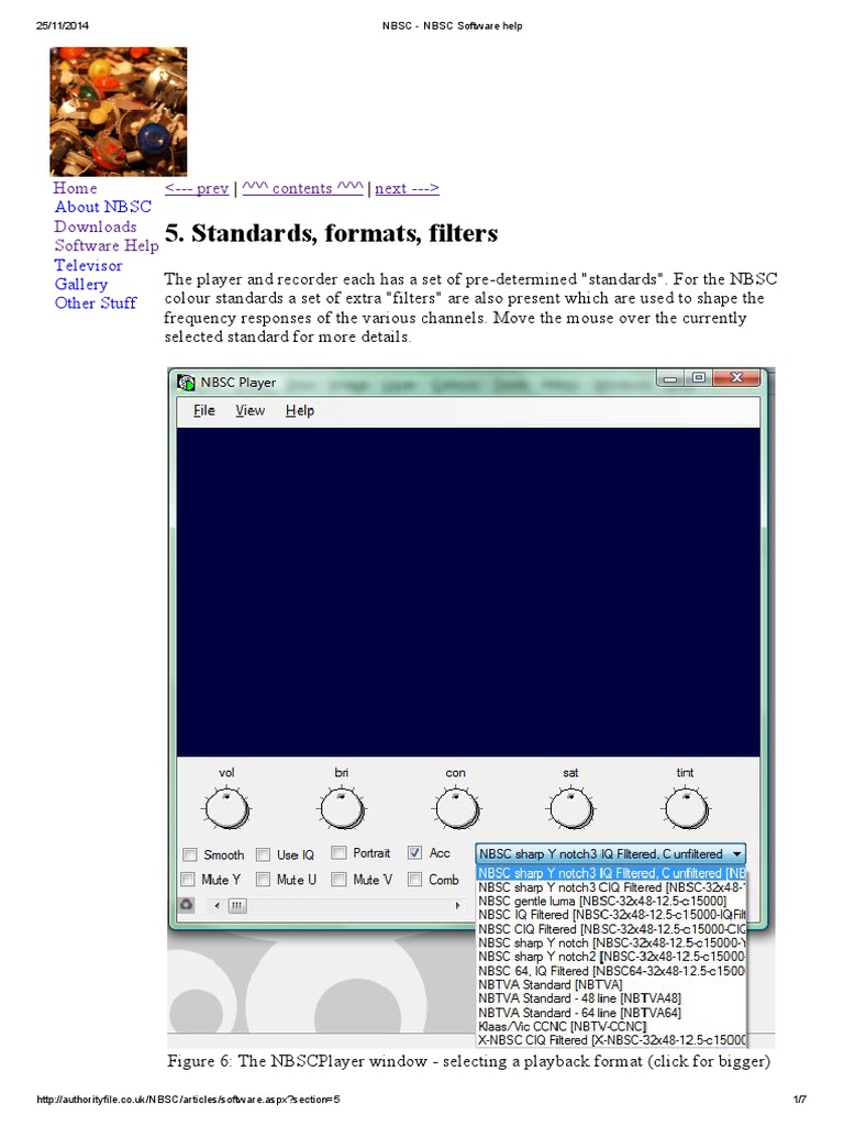 NBSC - NBSC Software Help - Standart | PDF | Filter (Signal Processing) | Bandwidth (Signal ...