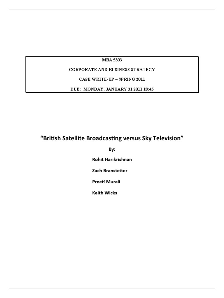 BSB Vs SKY Final | PDF | Satellite Television