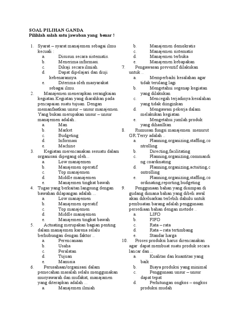 Soal Uas Genap PKK Kelas Xi TBSM | PDF