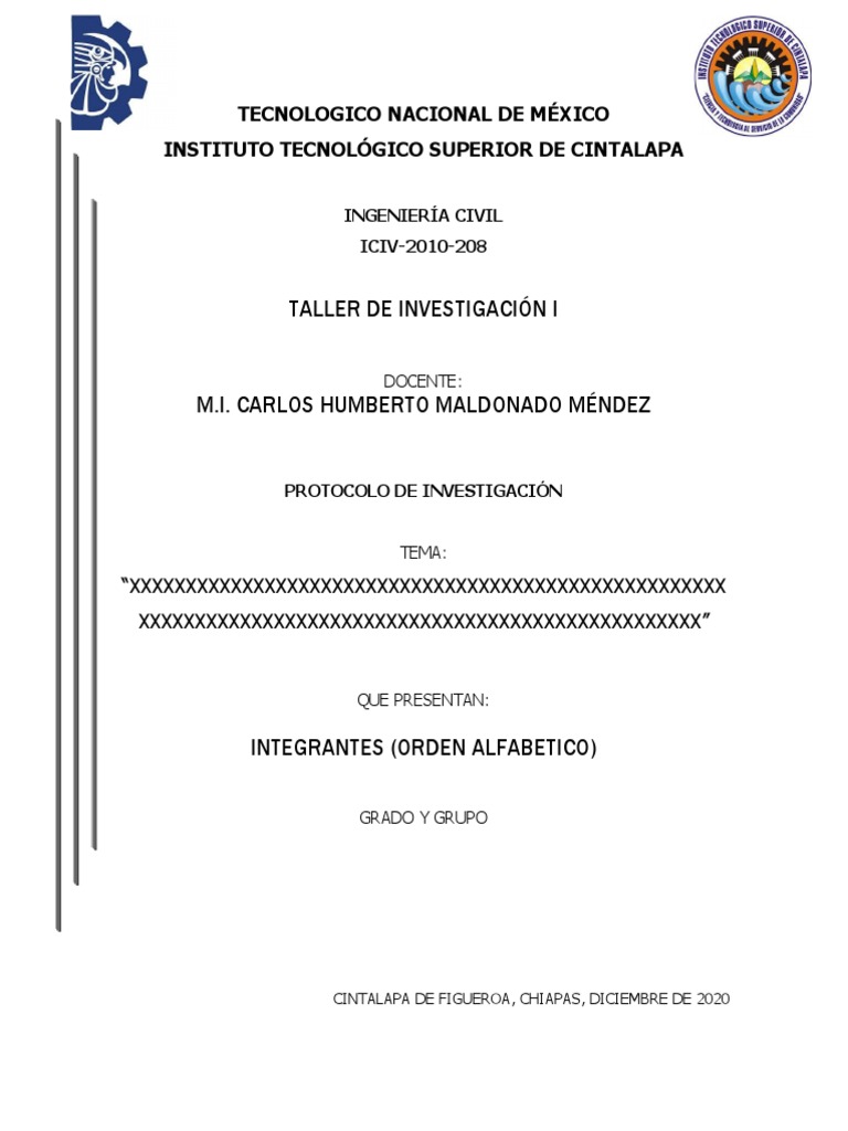 Hoja de Presentacion Protocolo | PDF