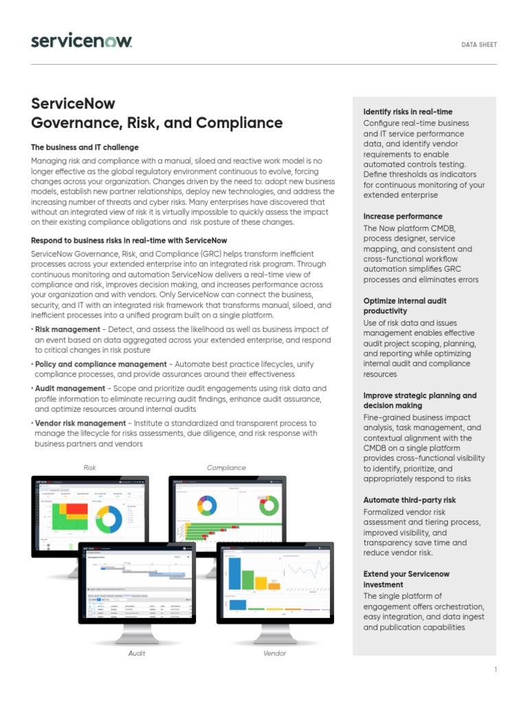 Servicenow Governance, Risk, and Compliance | PDF | Information ...