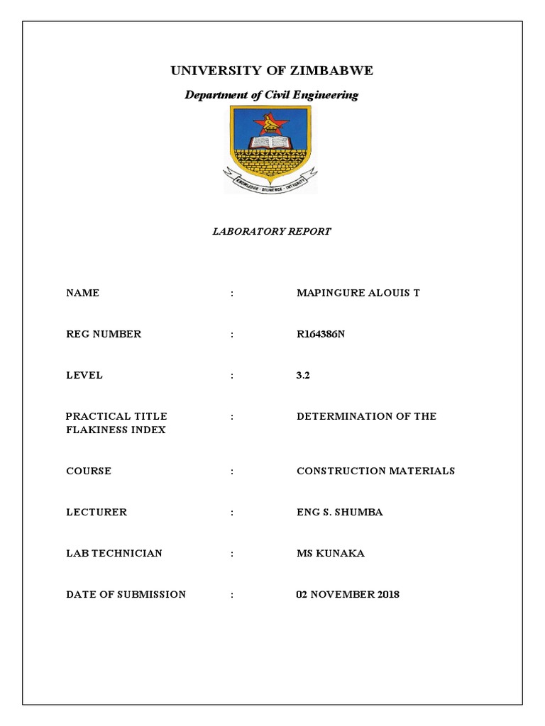 Flakiness Index Test Report | PDF | Road Surface | Concrete