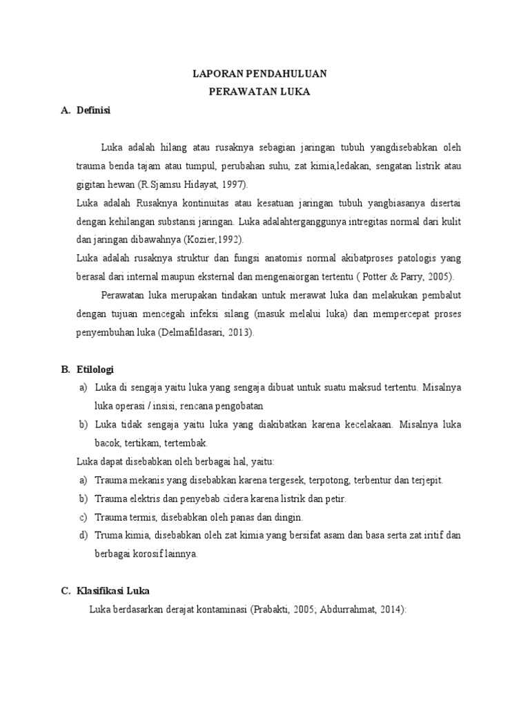 LP KDP Perawatan Luka | PDF