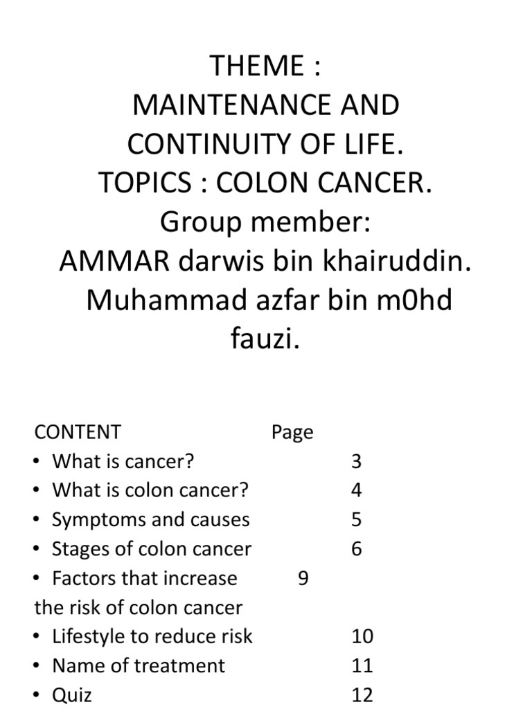 Kolon Cancer | PDF | Colorectal Cancer | Rectum