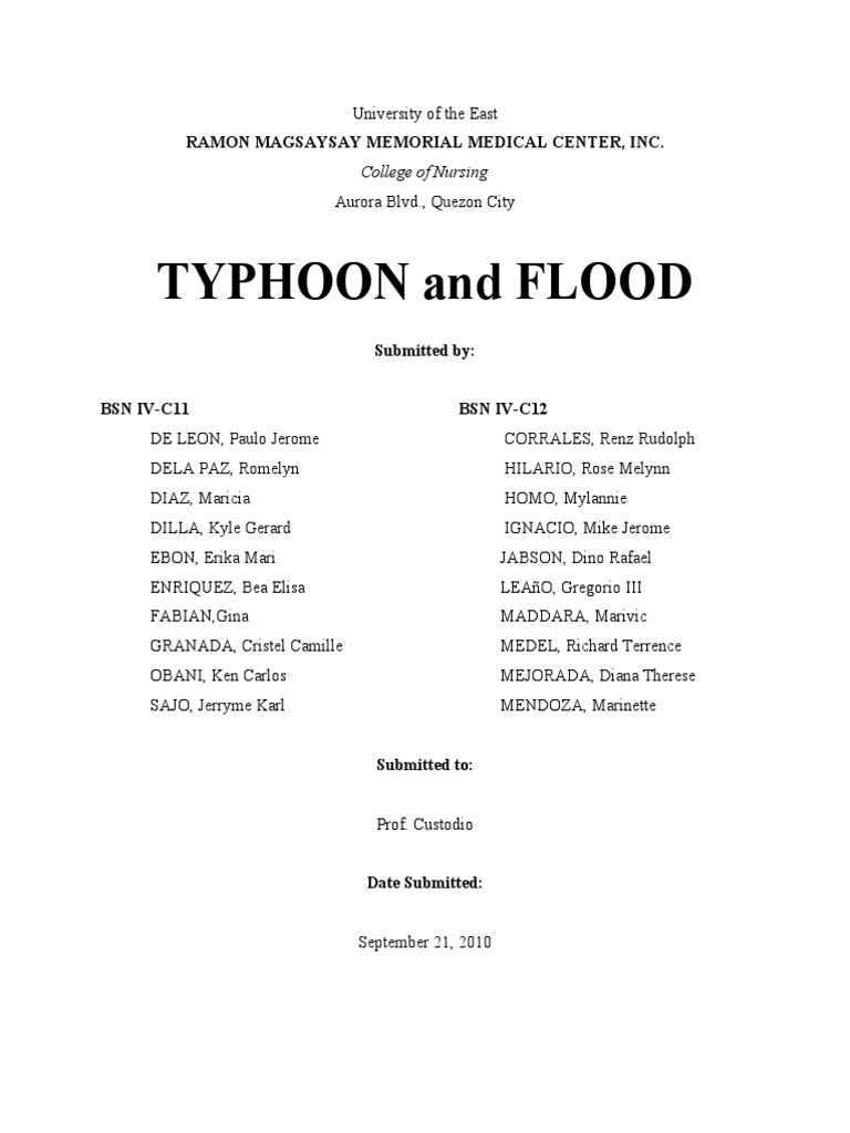 Typhoon and Flood | PDF | Flood | Tropical Cyclones