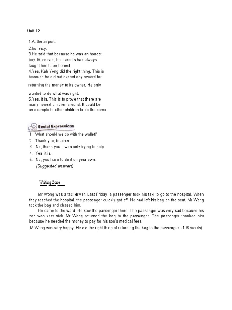 Unit 12-13 Answer | PDF | Malaysia