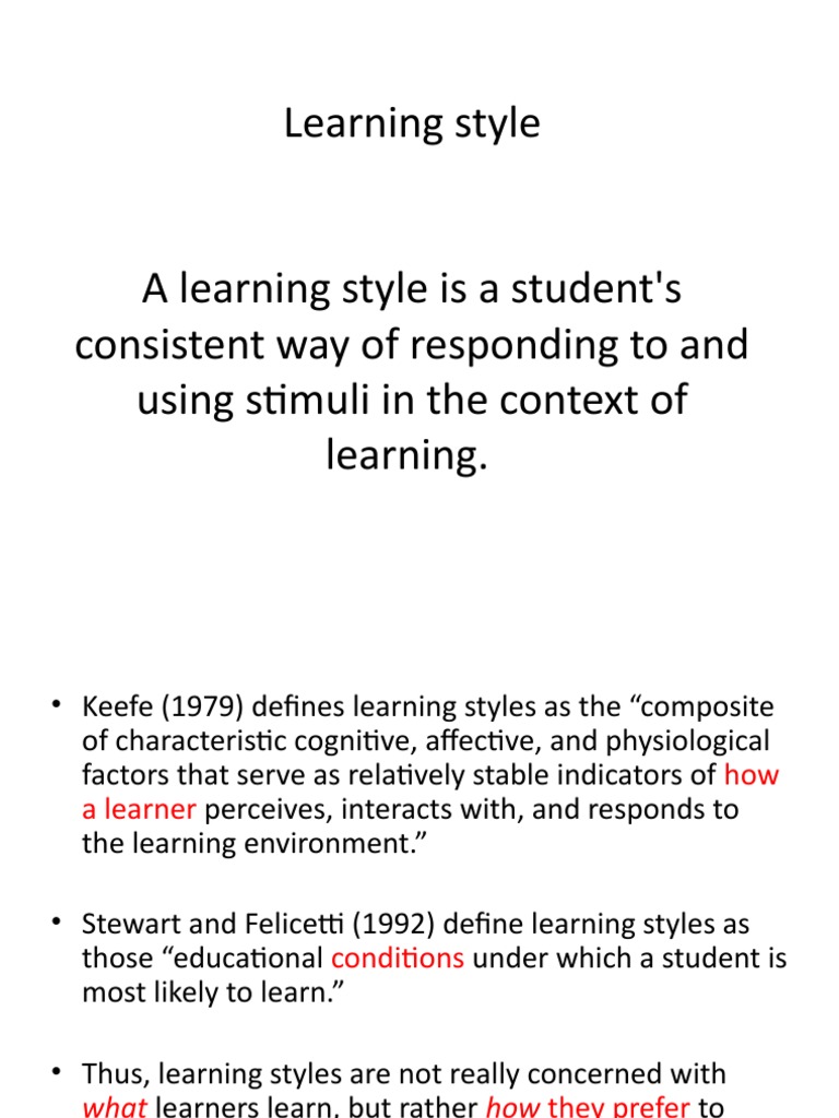 Learning Style | PDF | Learning Styles | Education Theory