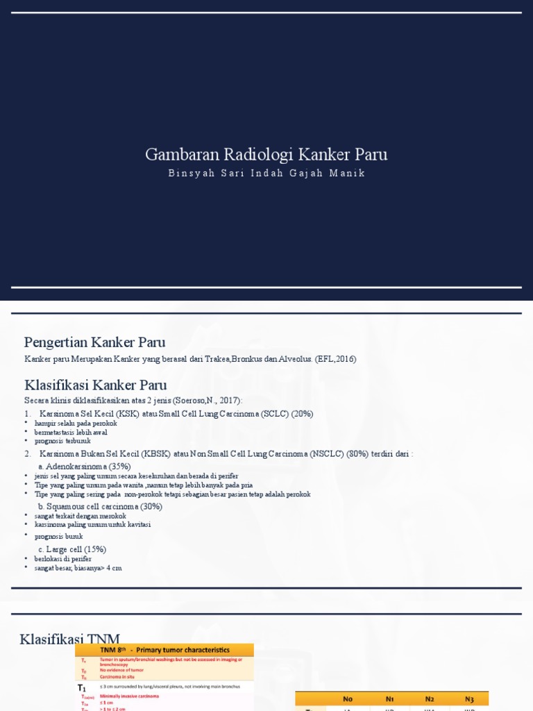 Gambaran Radiologi Kanker Paru-Binsyah Sari Indah Gajah Manik | PDF