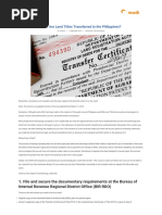 BURS Declaration Form For Transfer of Immovable Property TD01 | PDF ...