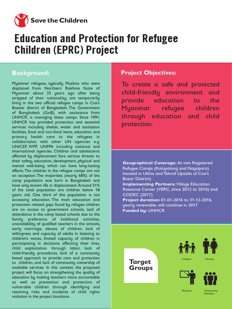 Education and Protection For Refugee Children (EPRC) Project | PDF ...