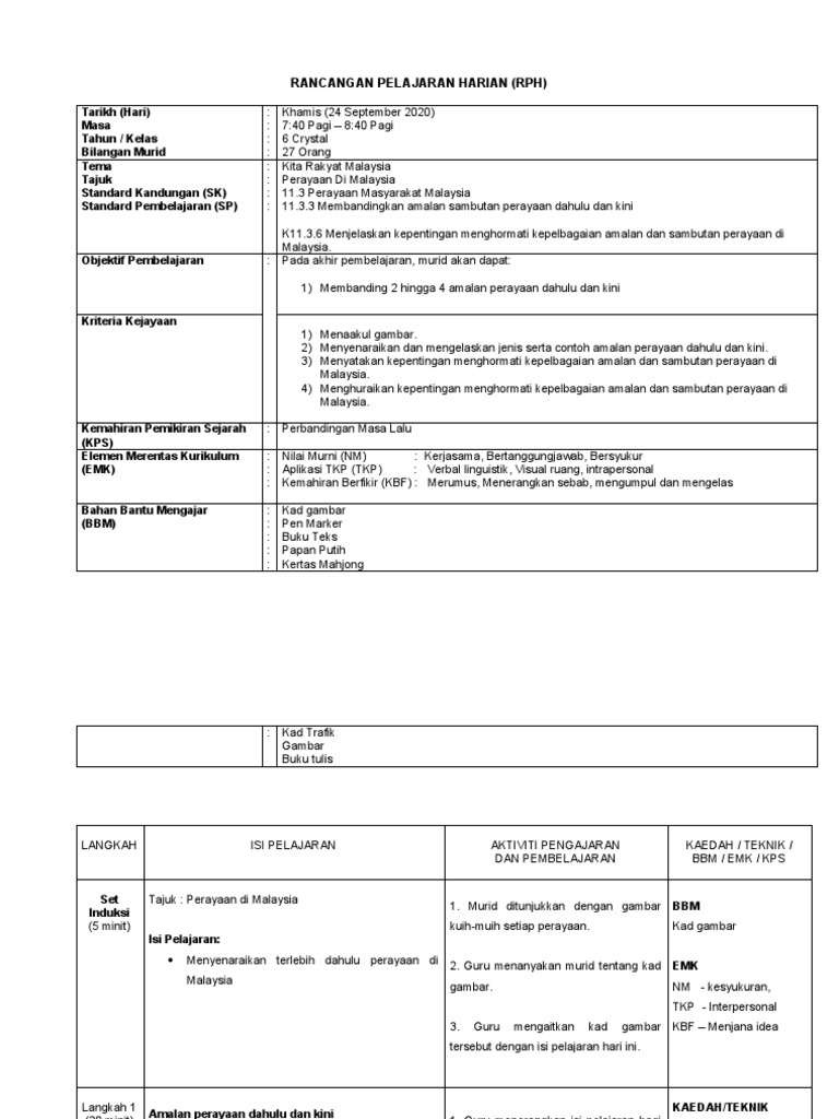 M2 RPH Sejarah 6 Crystal | PDF