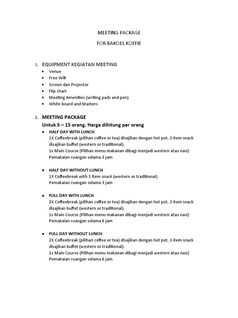 Meeting Package | PDF