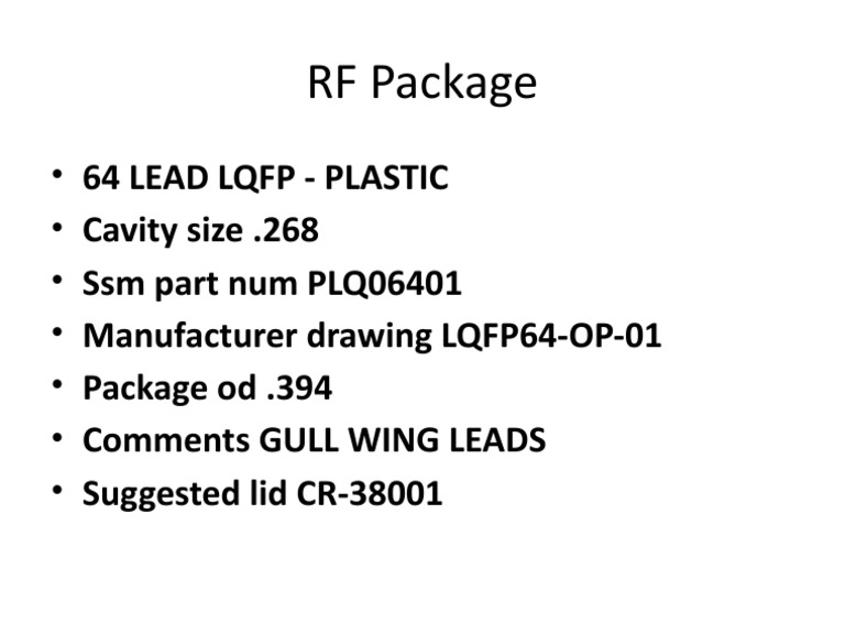 RF Package | PDF | Computers | Technology & Engineering