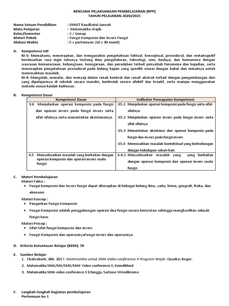 RPP Satu Lembar | PDF | Karier & Perkembangan
