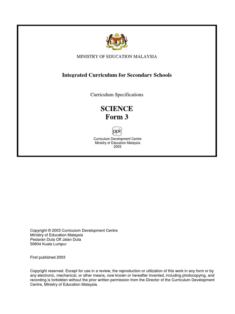 Sains Tingkatan 3 1 Pdf Scientific Method Experiment