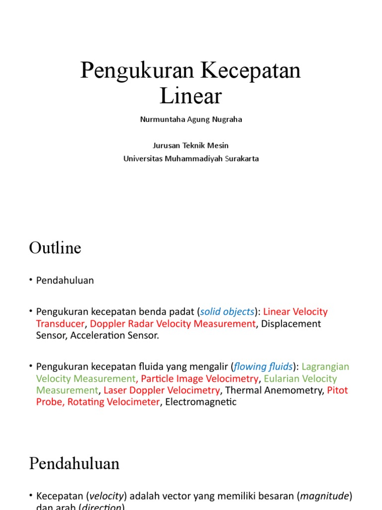 Pengukuran Kecepatan Linear | PDF | Sains & Matematika | Teknologi ...