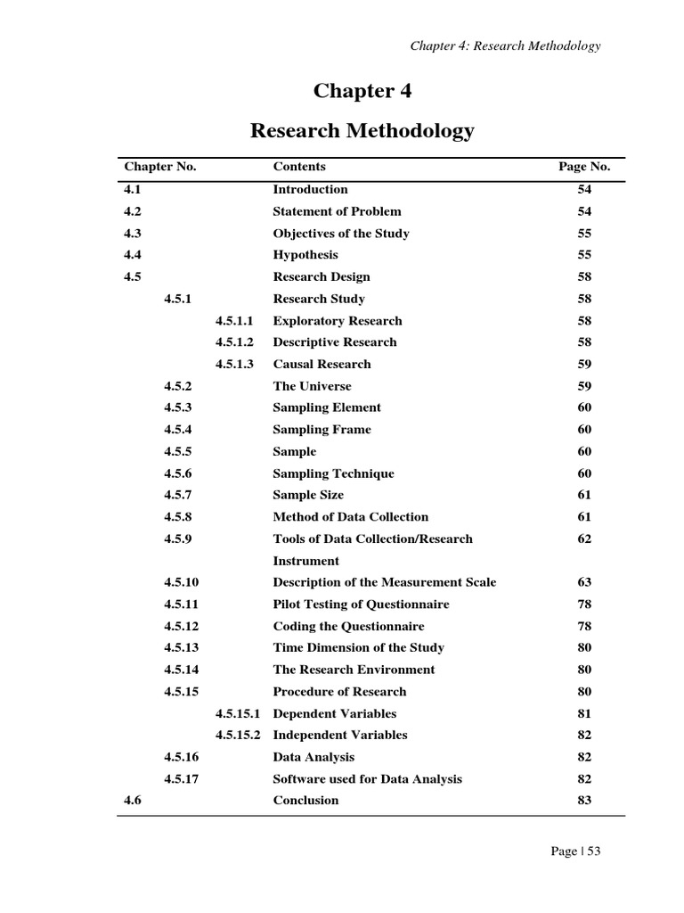 Chapter 4 Research Methodology Download Free Pdf Sampling