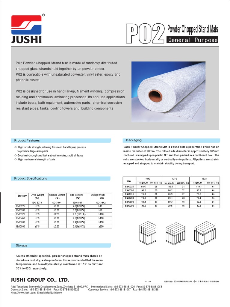 Jushi - TDS-EMC For P02 | PDF | Fiberglass | Building Materials