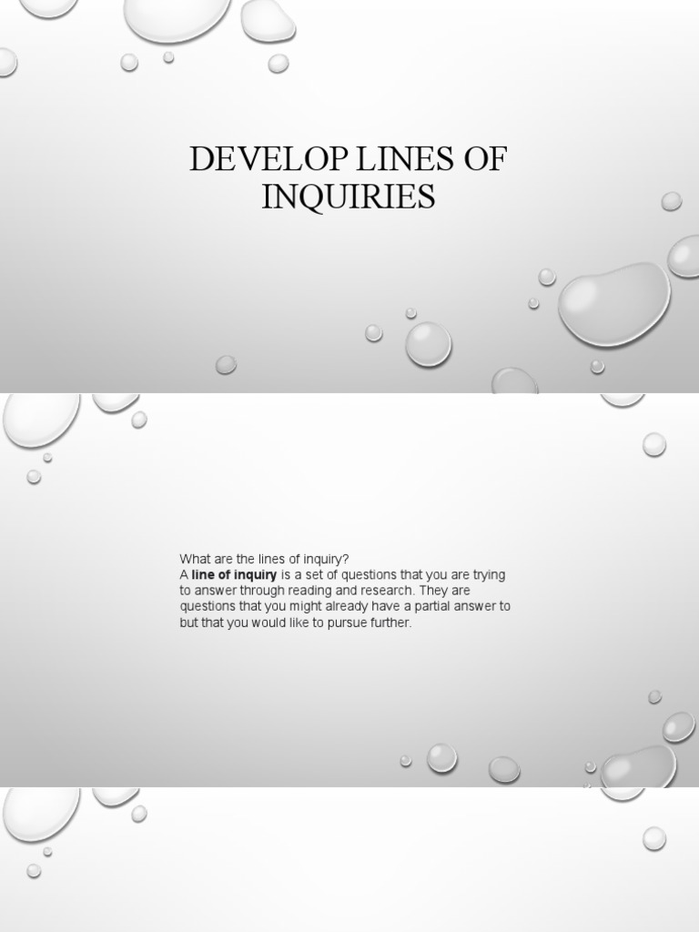 Understanding Lines of Inquiry in IB | PDF
