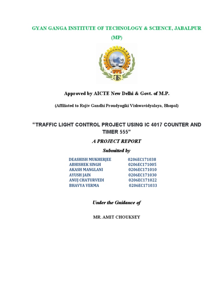 Traffic Light Control Project Report | PDF | Capacitor | Resistor