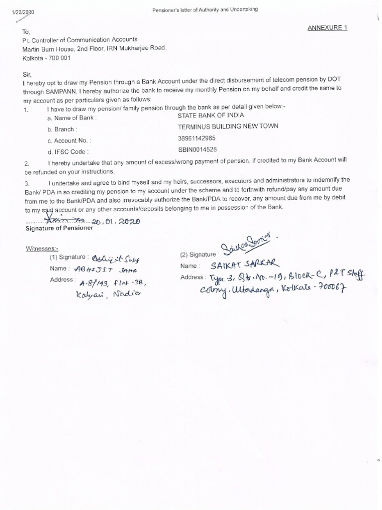 Bank Mandate Form | PDF