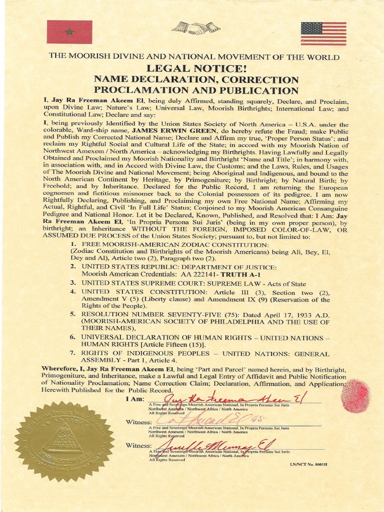 Name and Declaration | PDF