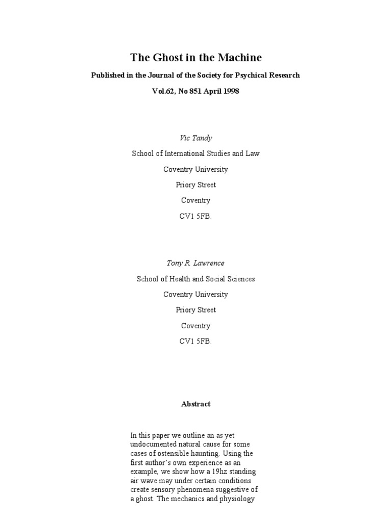 Ghost in Machine | PDF