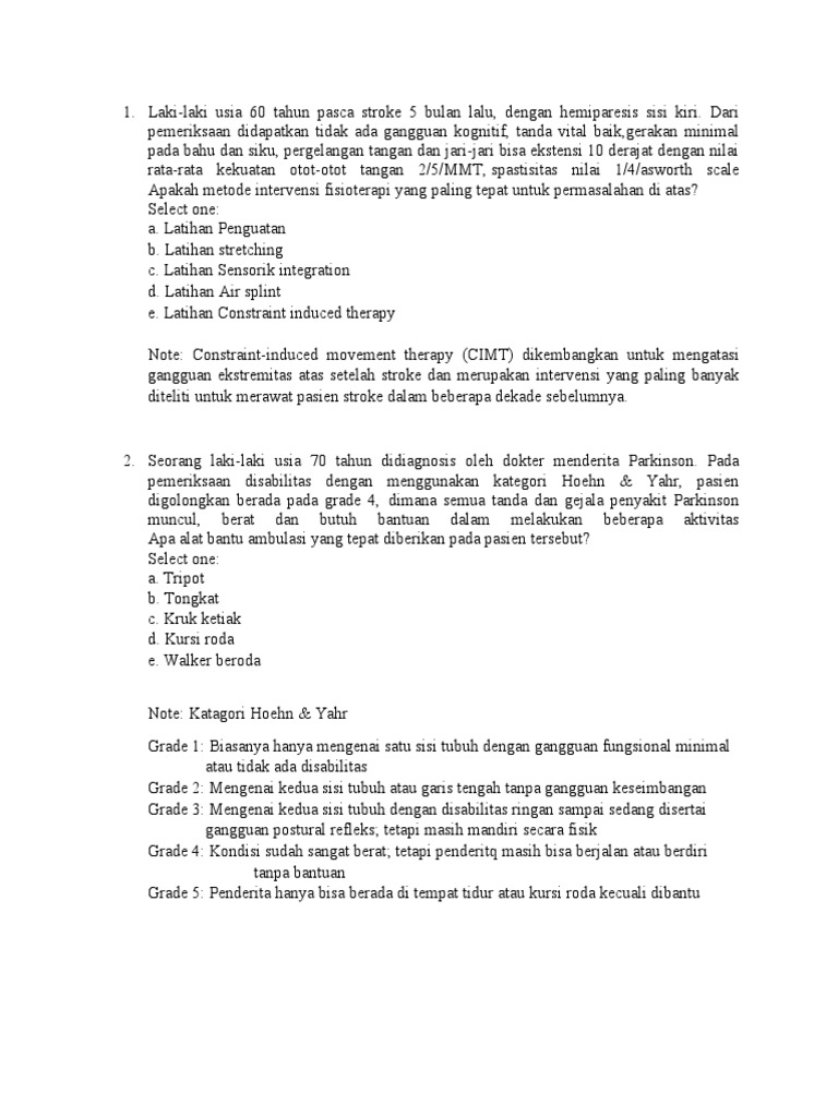 Soal Buk Fisioterapis Buku 3 | PDF