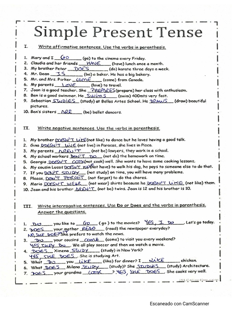 Present Simple, To Be | PDF