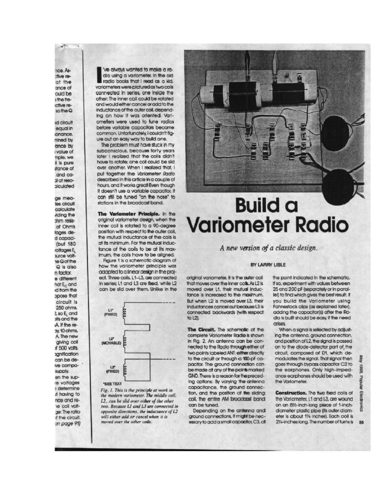 Build A Variometer Radio | PDF