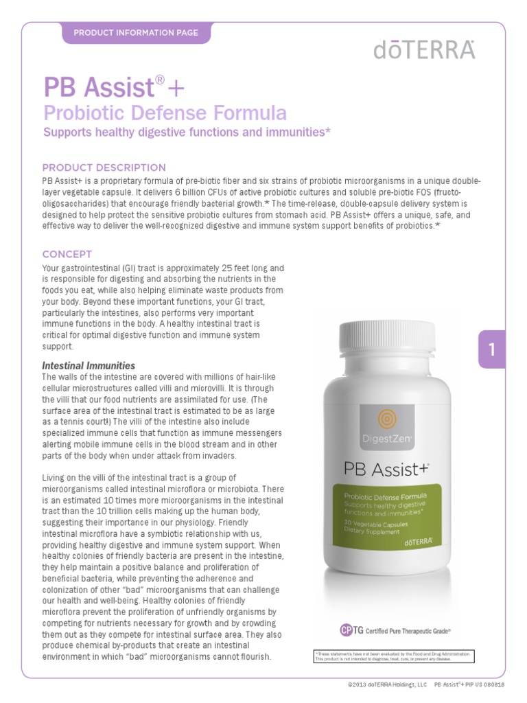 PB Assist +: Probiotic Defense Formula | PDF | Gut Flora ...