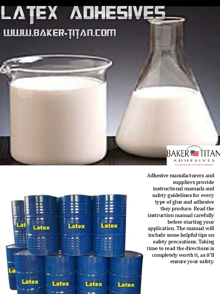 Latex Adhesives | PDF
