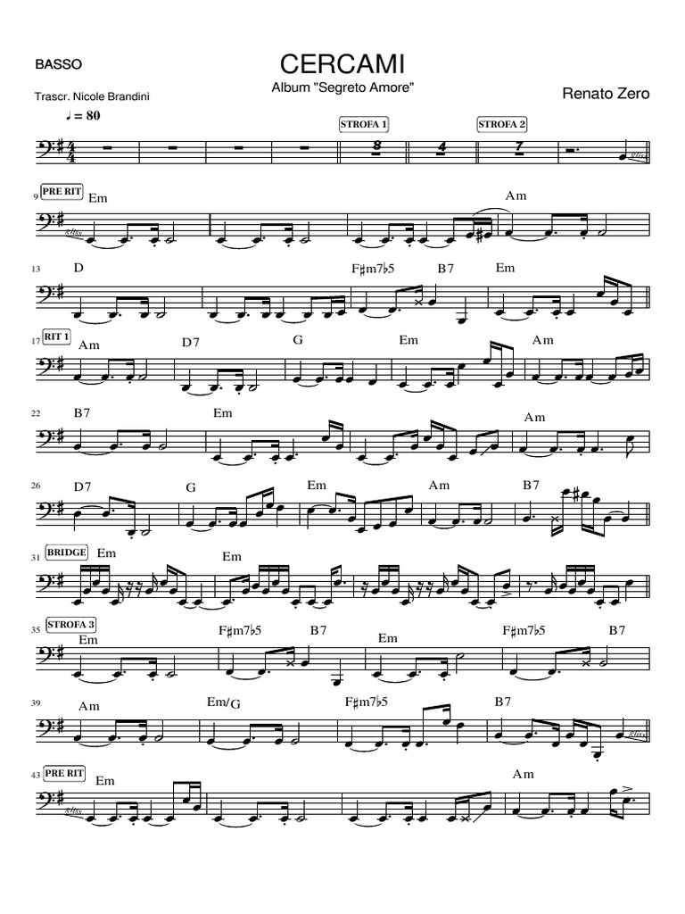 Cercami Renato Zero | PDF