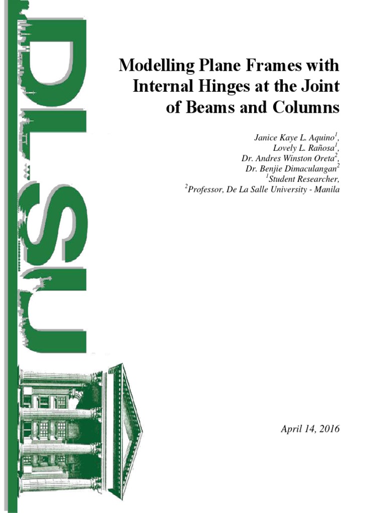 Frames With Internal Hinges | PDF | Structural Analysis | Graphical ...