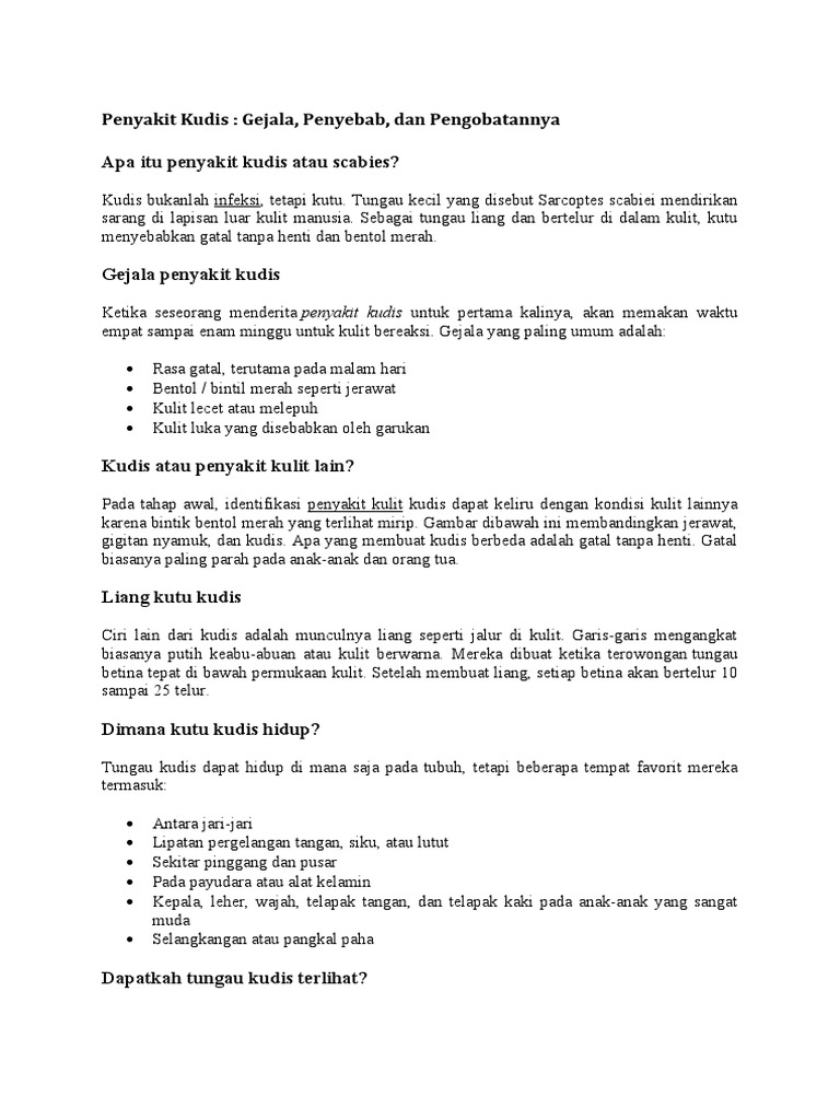 Penyakit Kudis | PDF