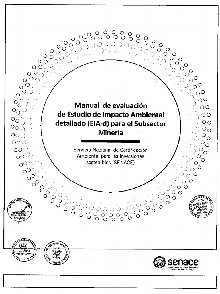 Manual de Evaluación Del Estudio de Impacto Ambiental Detallado Subsector Minería | PDF ...