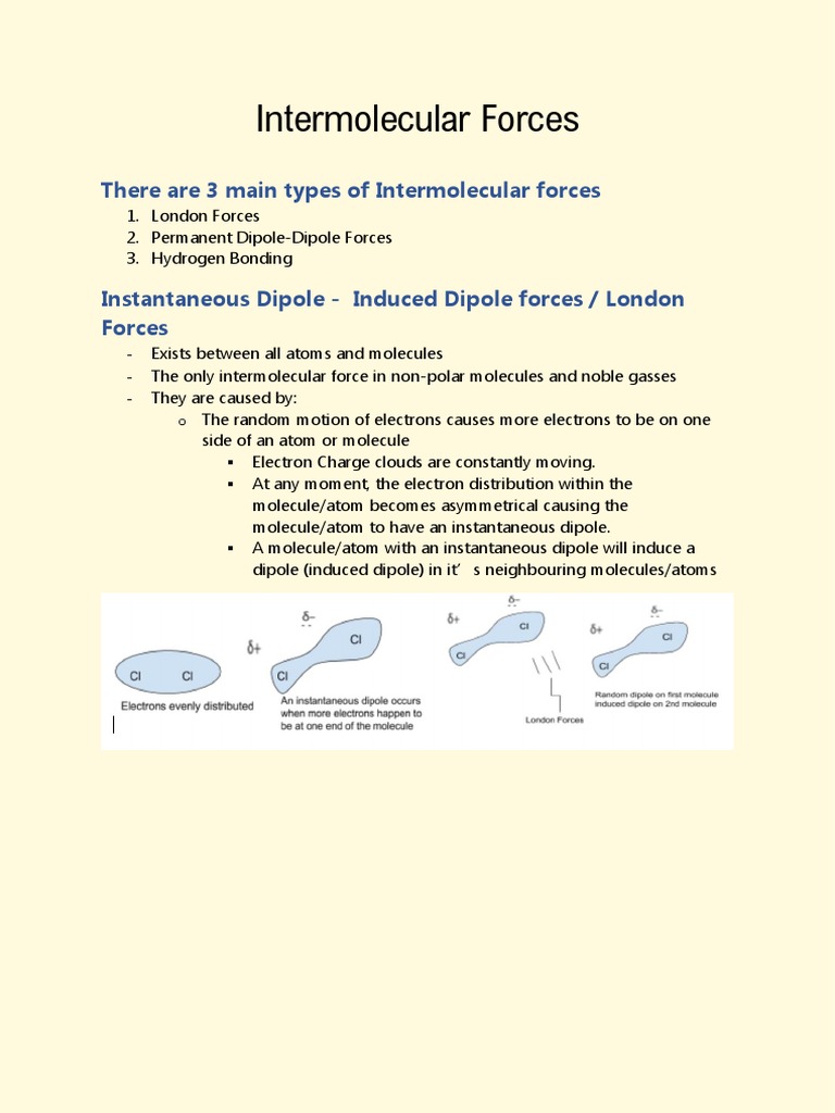 Understanding the Three Main Types of Intermolecular Forces: London ...