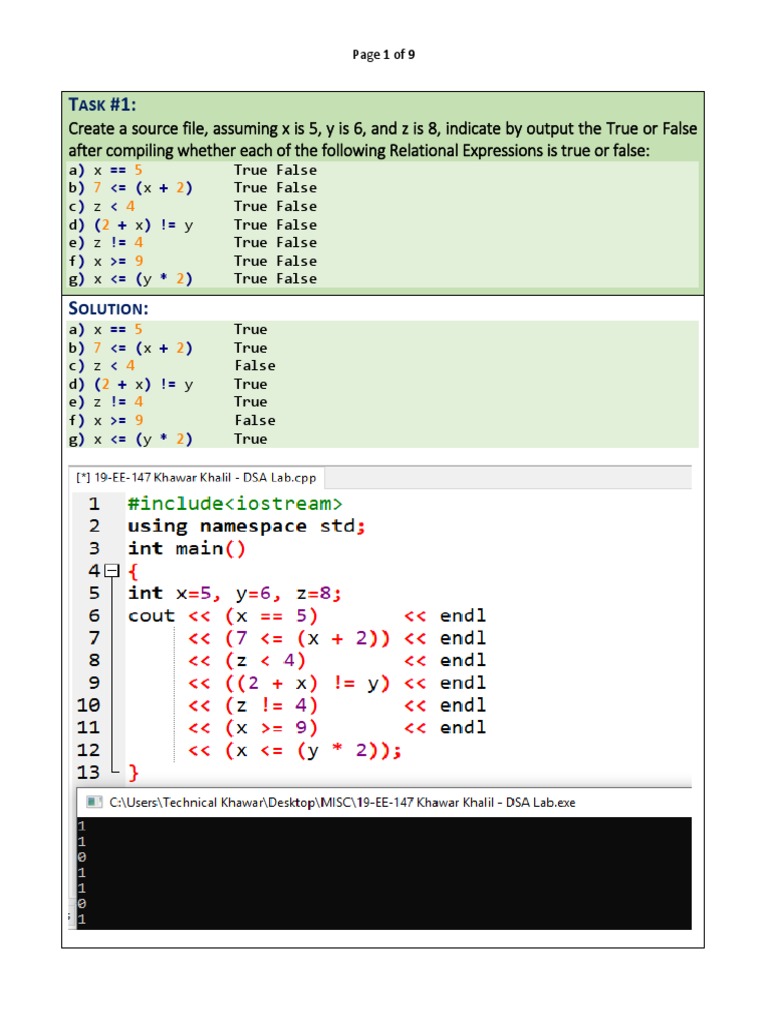 Programming Fundamental Lab 4 Pdf Mathematical Logic Computer Science