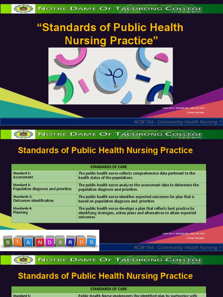 Standards of Public Health Nursing Practice | PDF | Nursing | Emergency ...