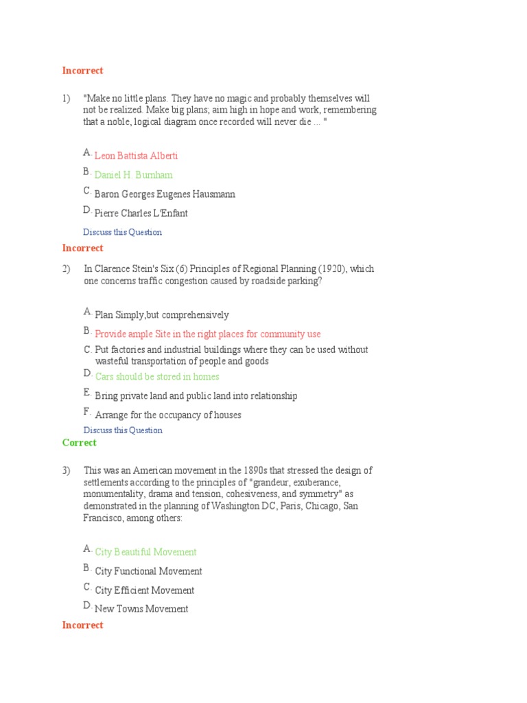 Answer - Hidden EP Quiz 01 | PDF | Urban Sprawl | Urban Planning