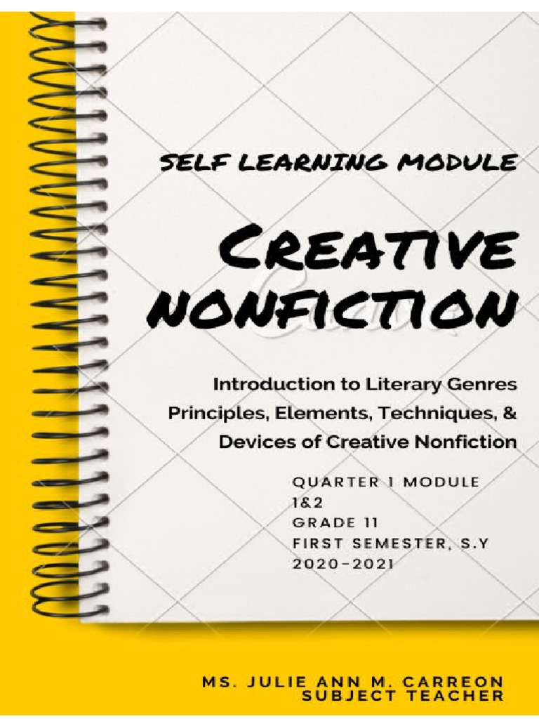 CNF MODULE Q1 1.1a | PDF | Creative Nonfiction | Plot (Narrative)