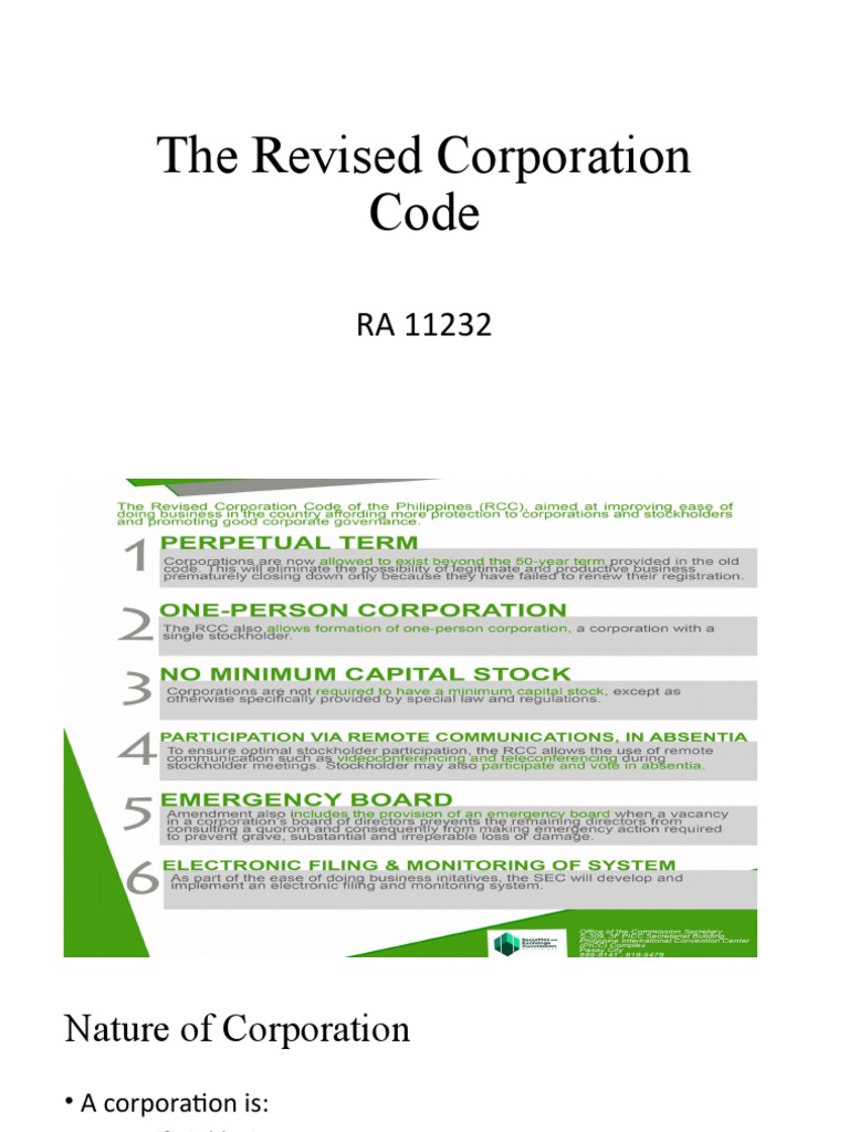 Revised Corporation Code | PDF | Corporations | Stocks