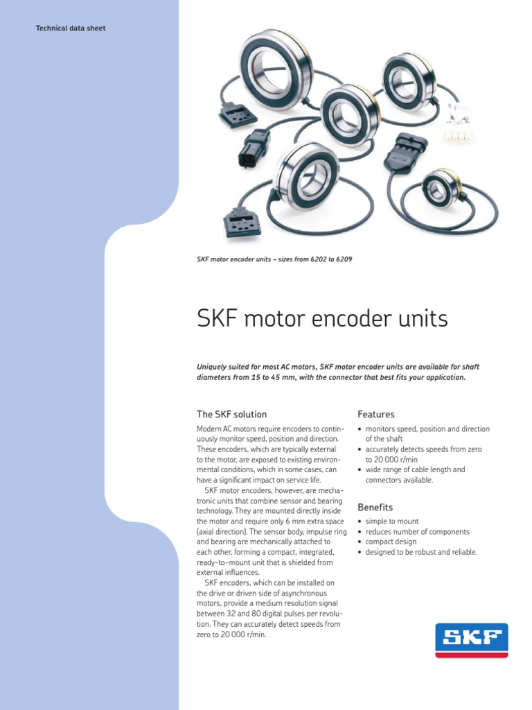 SKF Motor Encoder Units: Technical Data Sheet | Download Free PDF ...