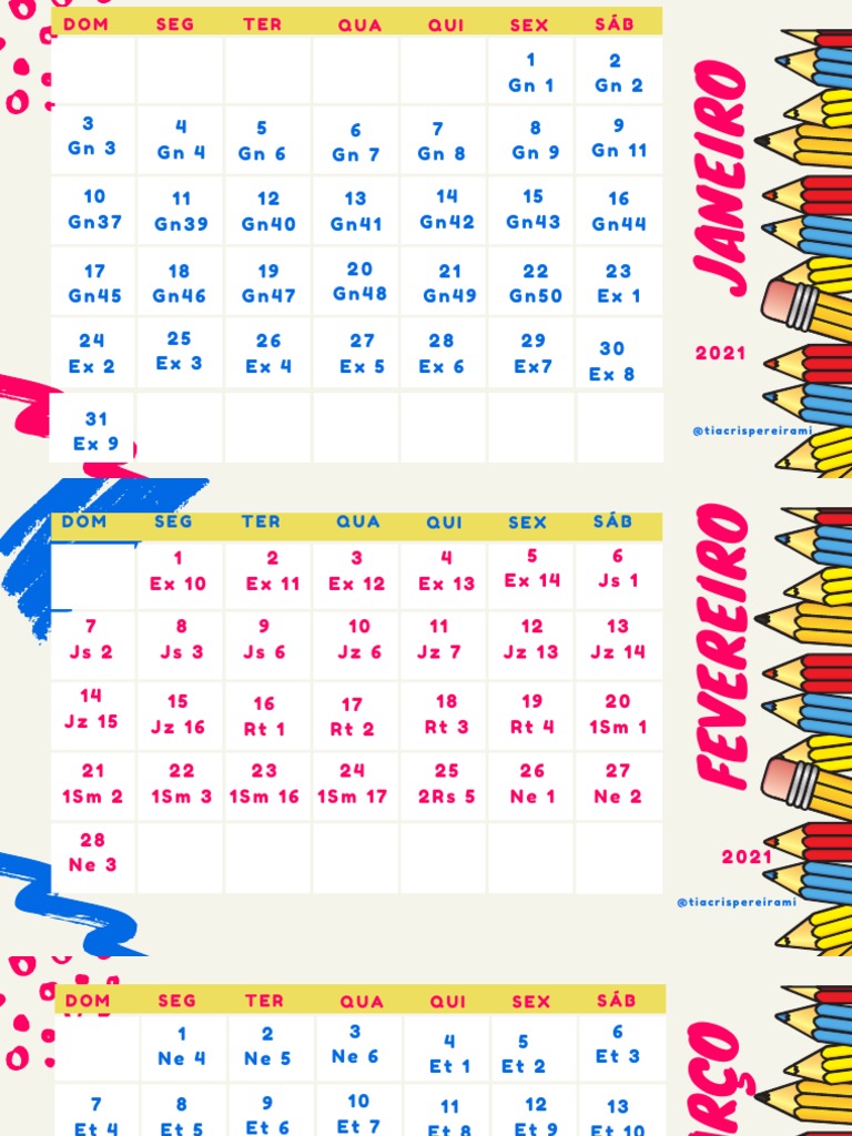 Bible Reading Schedule 2021 | PDF | Sony